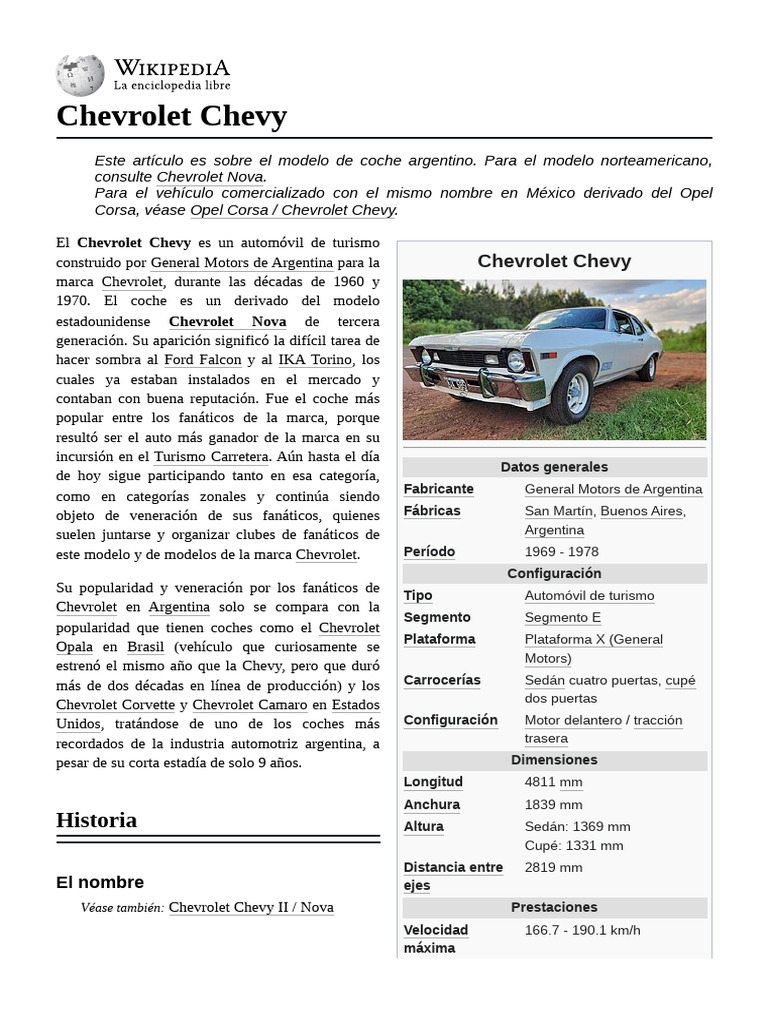 Chevrolet Chevy | PDF | Chevrolet | Industrias