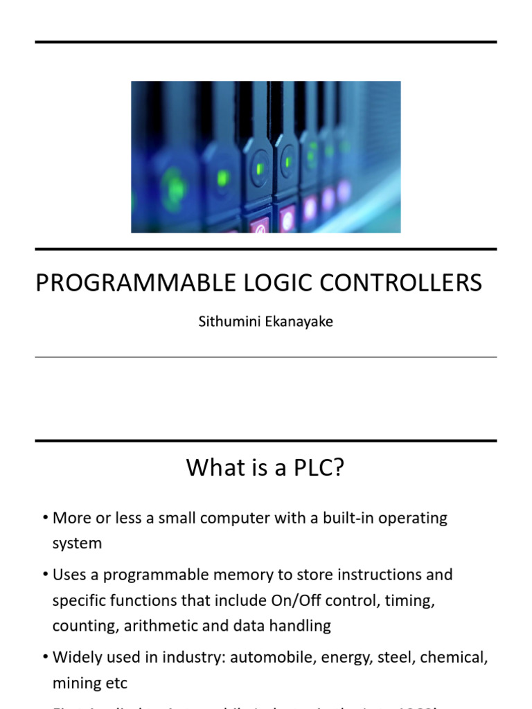 Programmable Logic Controllers - SE - PART I | PDF | Programmable Logic Controller | Input/Output
