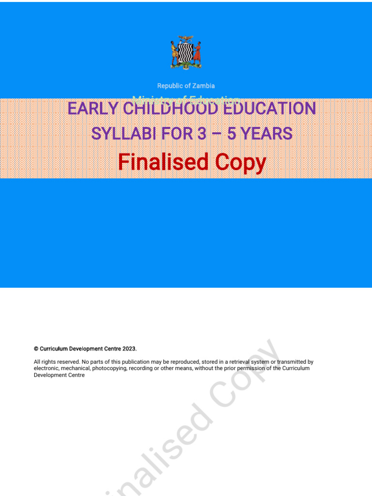 Finalised ECE Syllabus, Jan. 2025 | PDF | Learning | Early Childhood ...