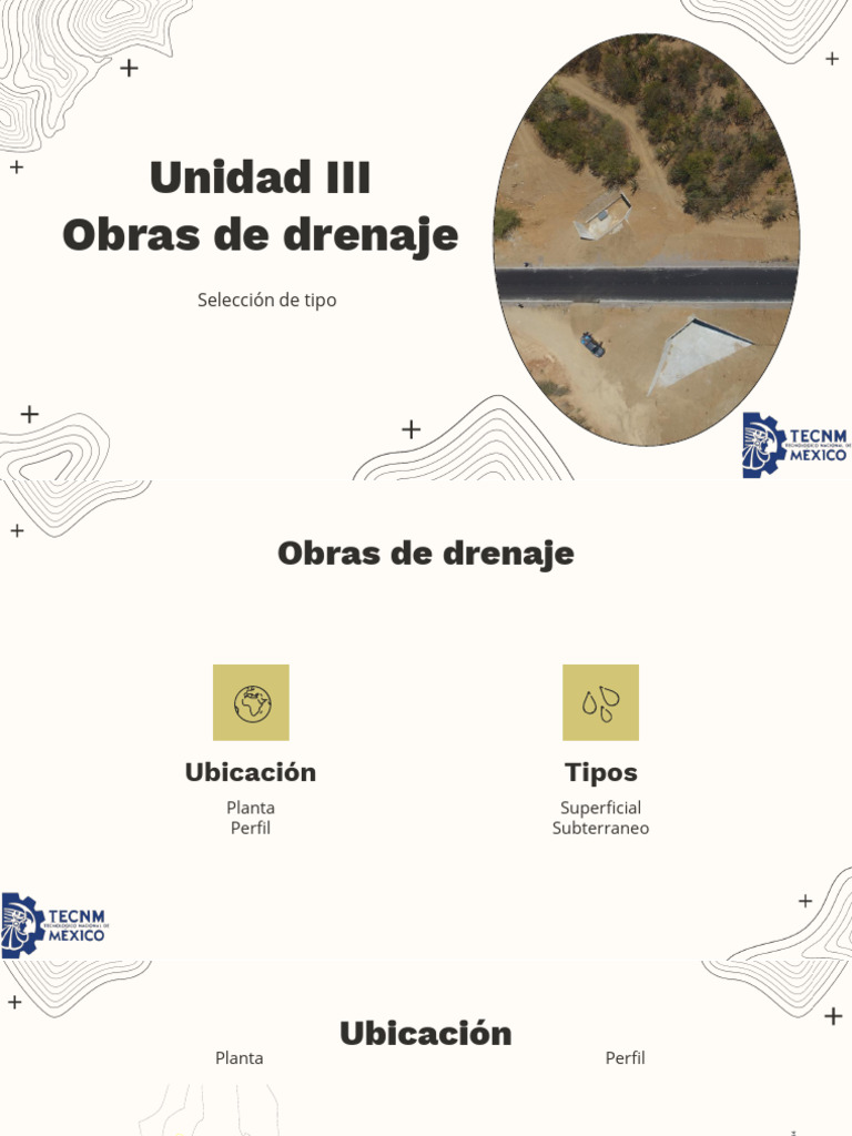 Unidad III Obras de Drenaje | PDF | Ciencias de la Tierra | Ciencia medioambiental