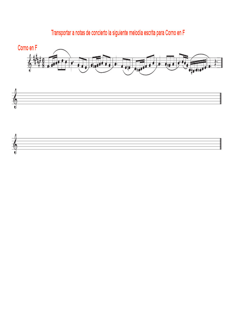 Transporte Escrito CORNO EN F | PDF