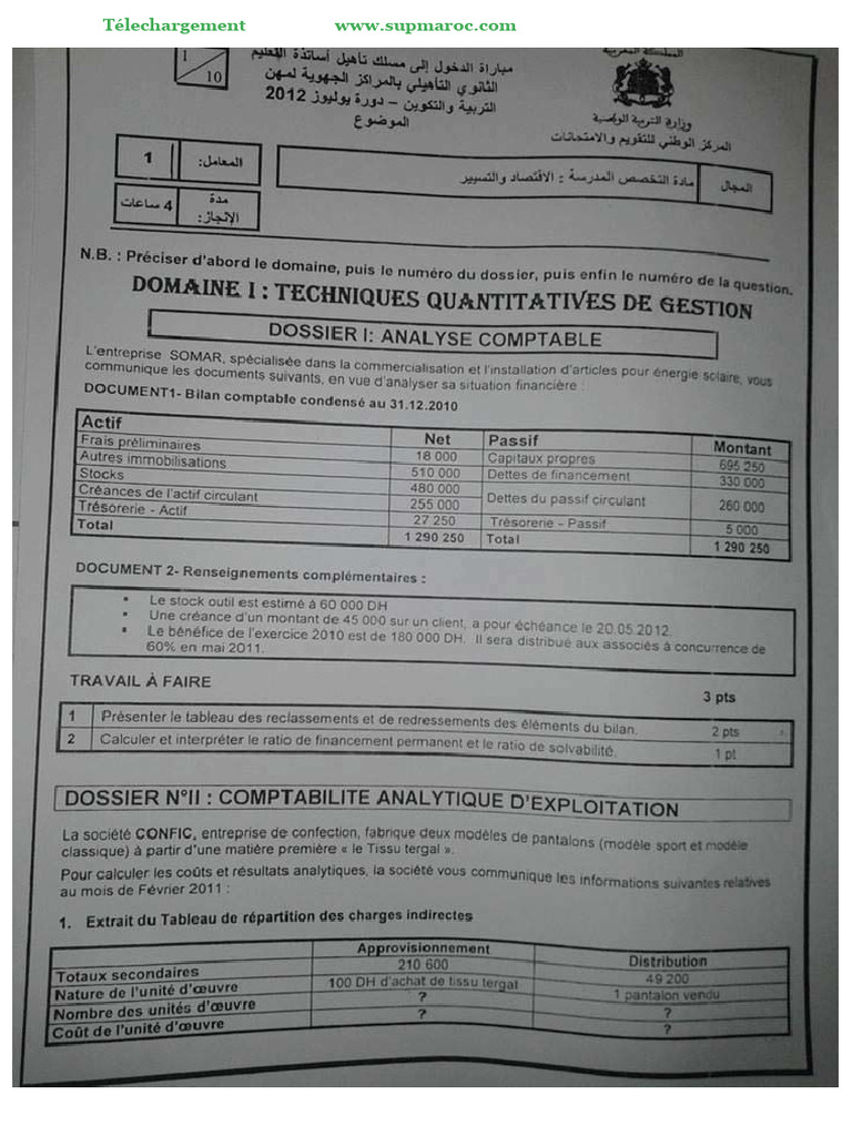 CRMEF Lycee 2012 Economie | PDF