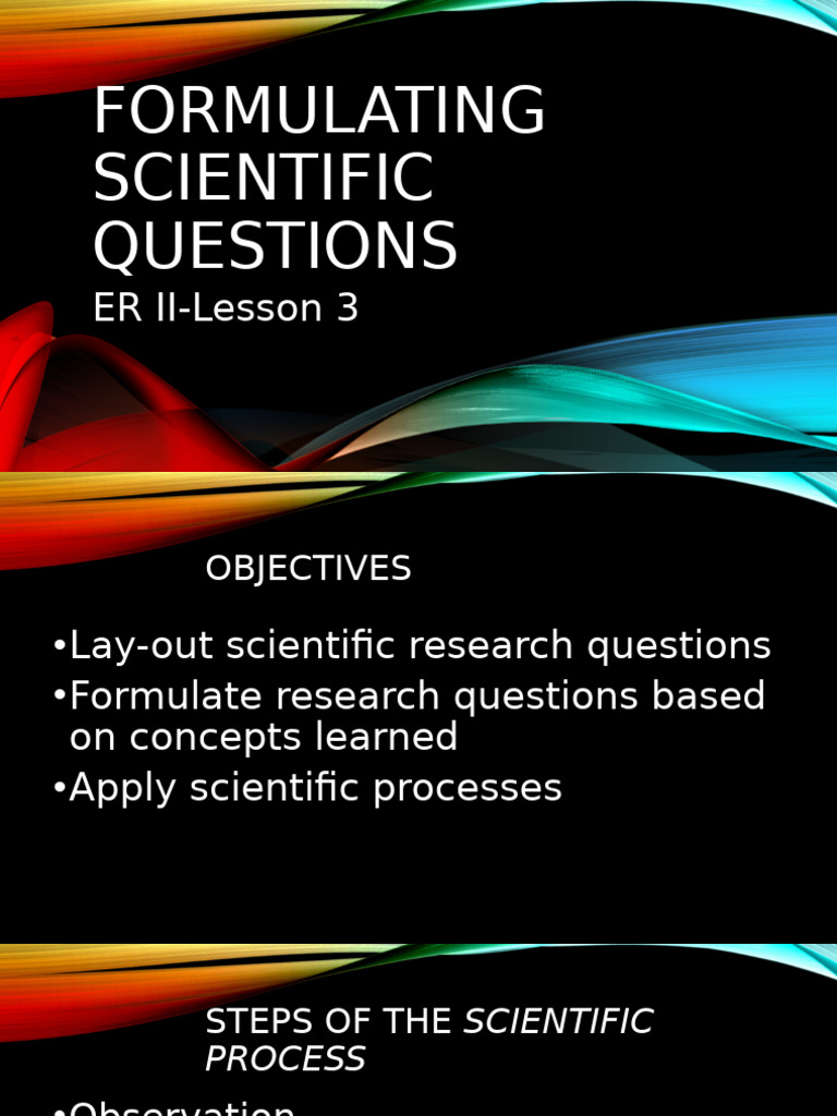 Crafting Scientific Research Questions | PDF | Scientific Method