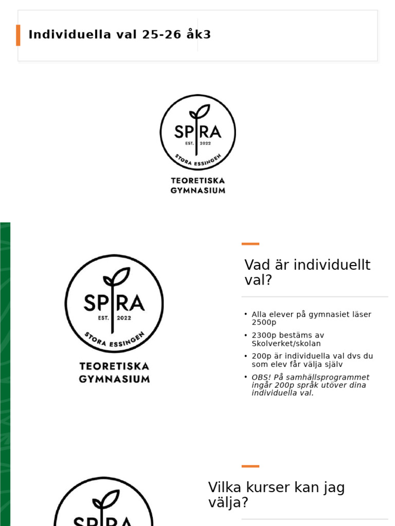 Individuella val 25-26 еk3 | PDF