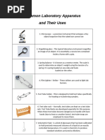50 Common Lab Apparatus and Uses | PDF | Volume | Filtration