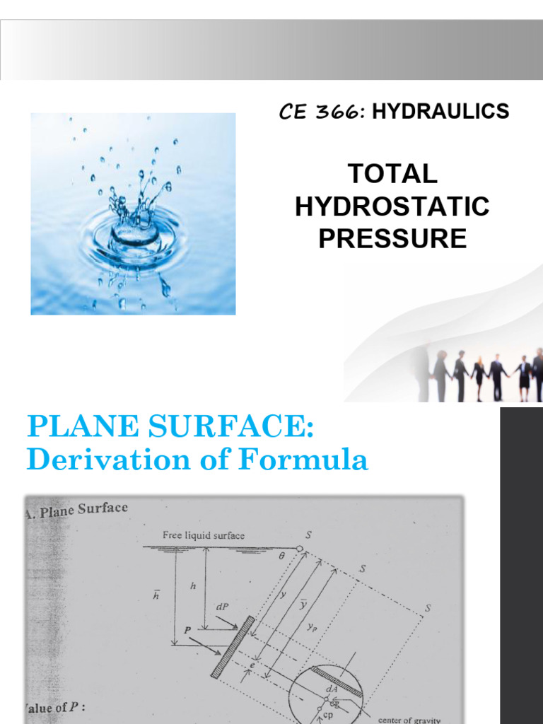 1.5 Total Hydrostatic Pressure On Surfaces | PDF | Pressure | Mechanical Engineering