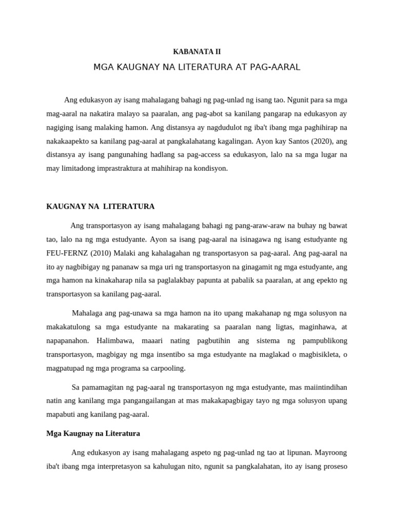 KABANATA-II orig | PDF