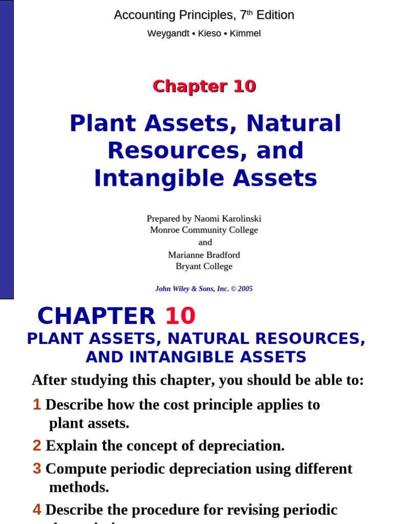 Accounting for Plant and Intangible Assets | PDF | Depreciation | Book ...