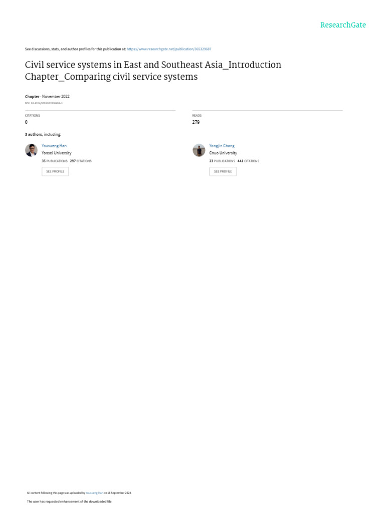 Comparing Civil Service Systems in Asia | PDF | Bureaucracy | Employment