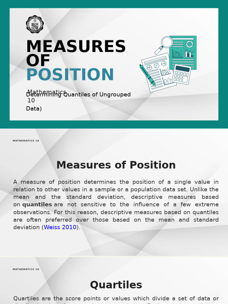 Measures of Position | PDF | Quartile | Quantile
