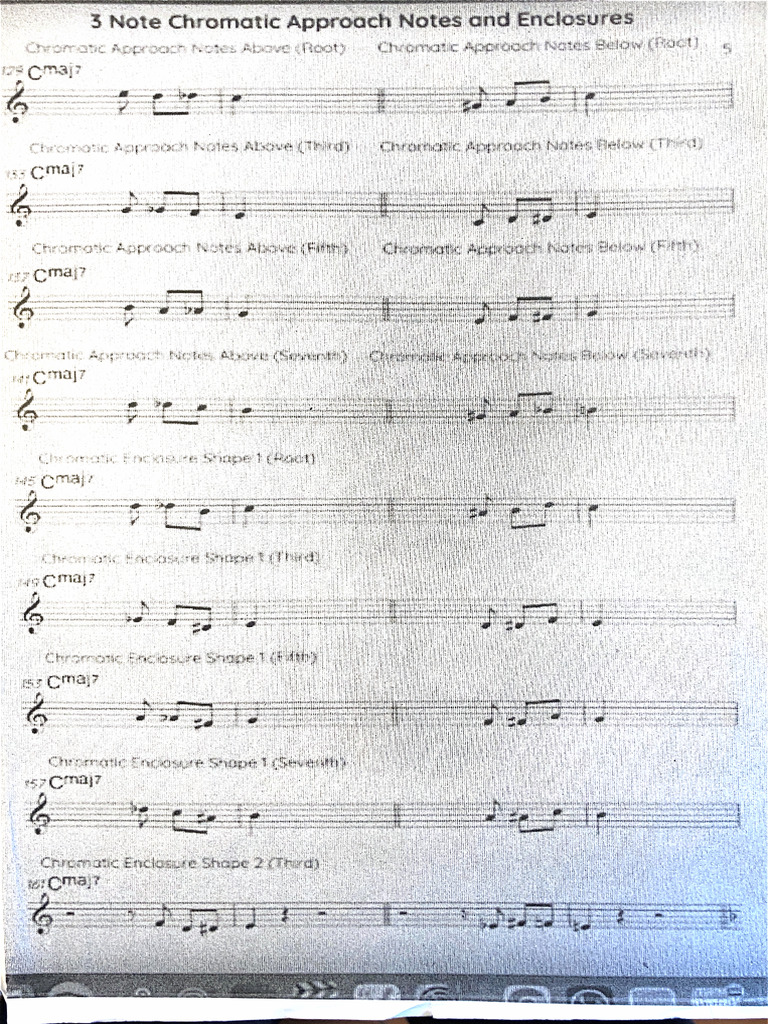 3 Note Chromatic Approach Notes and Enclosures | PDF
