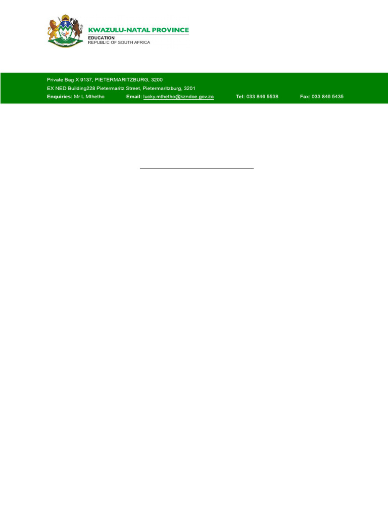 KZN_Circular_No_28_of_2025 - International Day for Mathematics 2025 | PDF | Mathematics | Learning