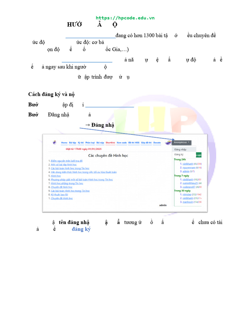 Huong Dan Nop Bai Hpcode - Edu.vn - 10LQD | PDF