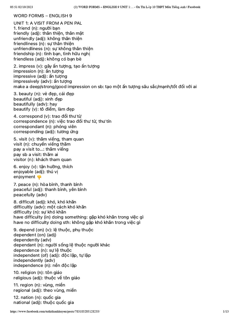 Word Forms | PDF