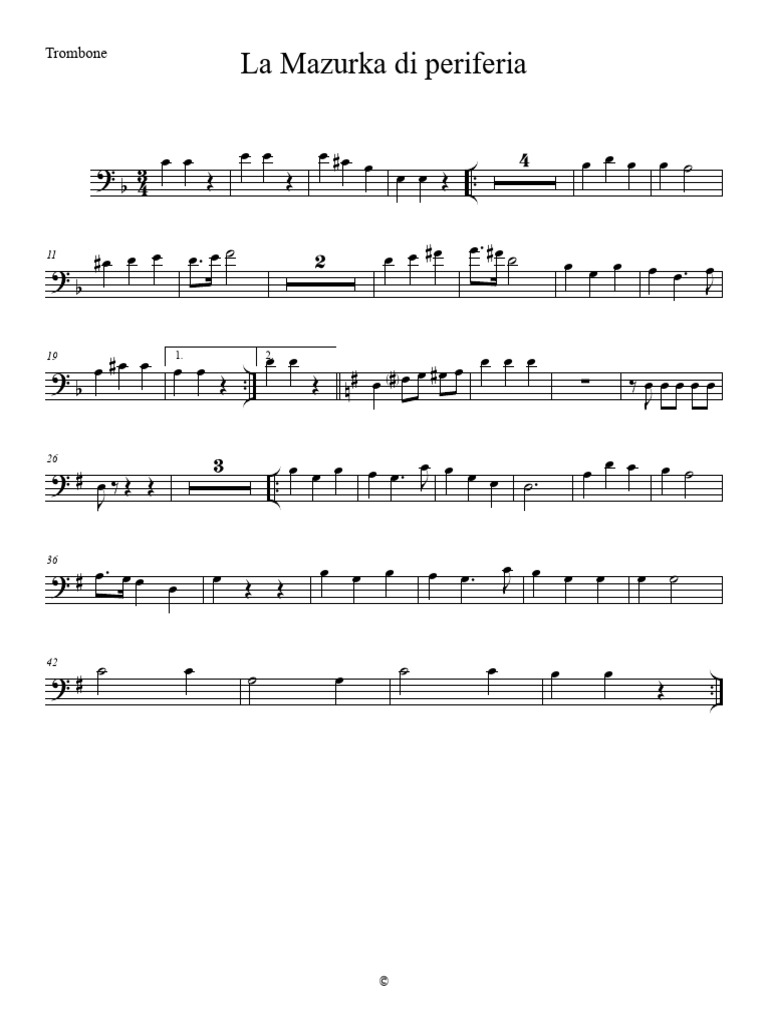 Mazurka Trombone | PDF