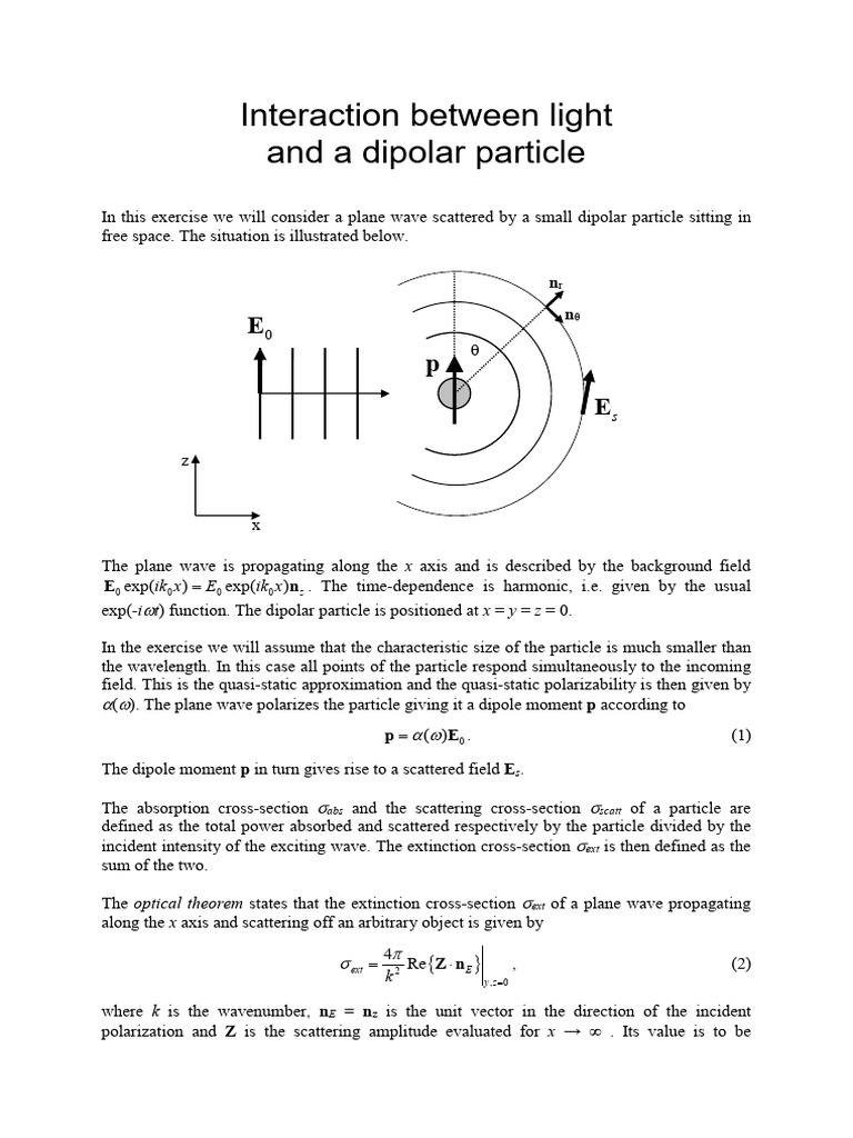 Exercise6 Optical Theorem | PDF | Cross Section (Physics) | Scattering