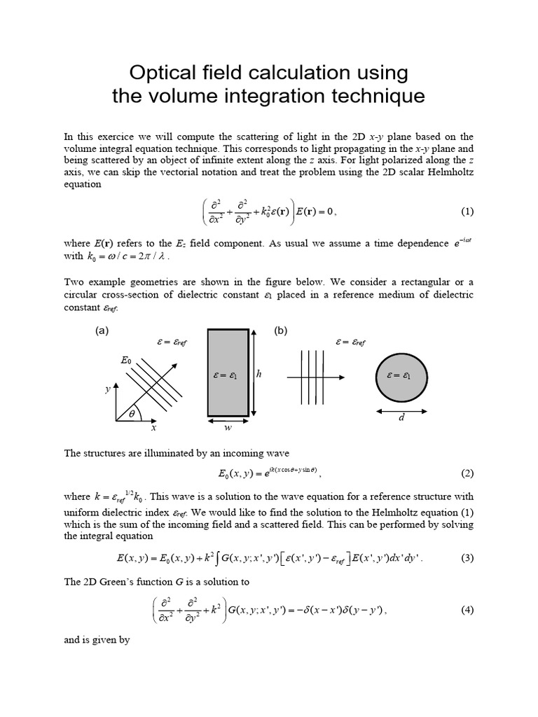 Exercise2 Volume Integration Technique | PDF | Waves | Area