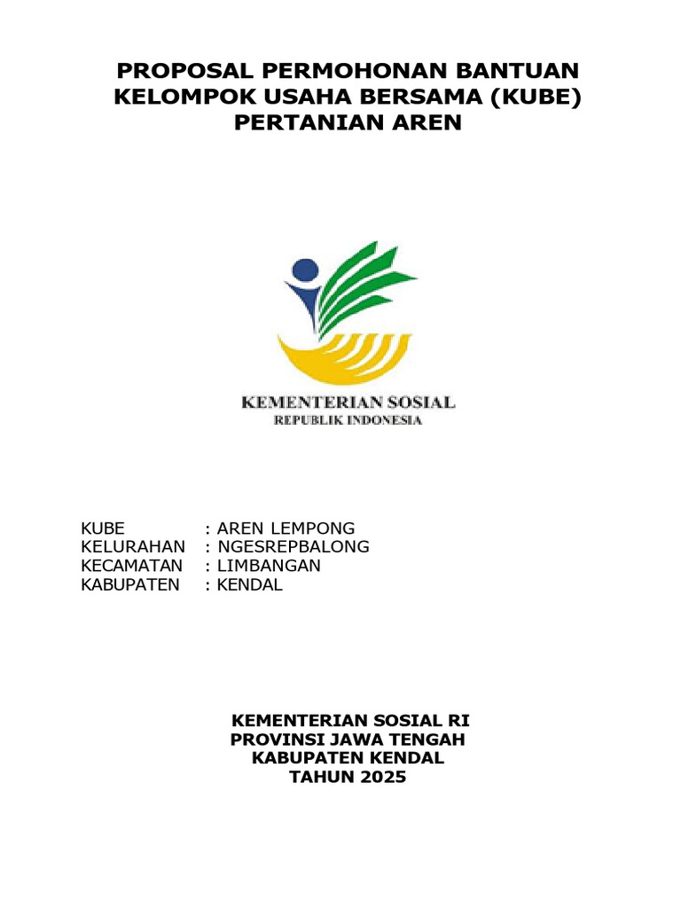 Contoh Proposal KUBE | PDF