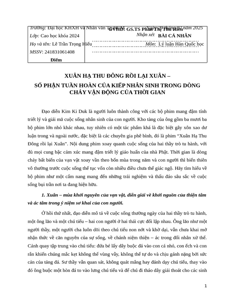 B Phim - Xuân H Thu Đông 2 | PDF