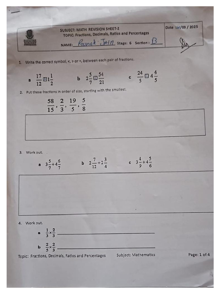 Mathc Mock paper | PDF