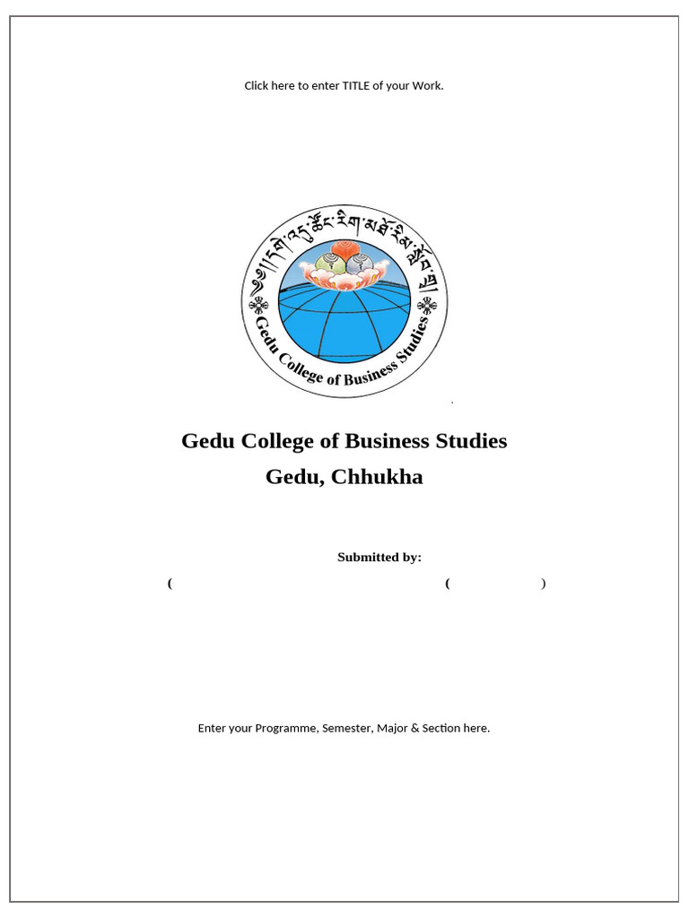 Project Cover Page Declaration | PDF