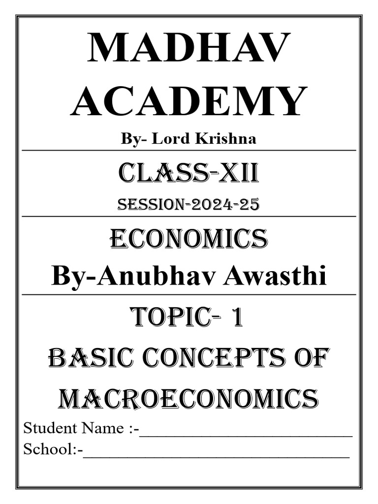 Basic Macroeconomics Concepts Explained | PDF | Goods | Capital (Economics)