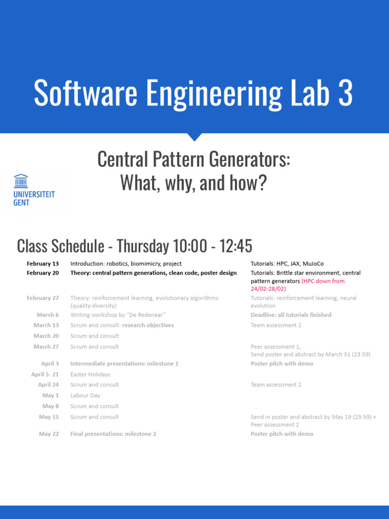 SEL III - Central Pattern Generators | PDF | Applied Mathematics ...