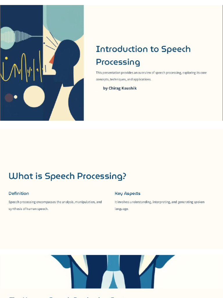 Speech Processing. | PDF