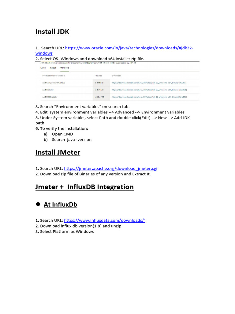 JMeter InfluxDB Grafana Document 1730498544 | PDF | Computing Platforms | System Software