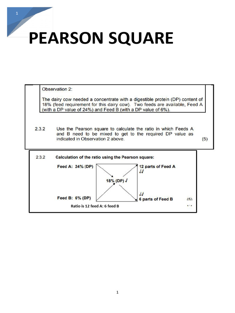 Pearson Square | PDF | Nutrition | Diet & Nutrition