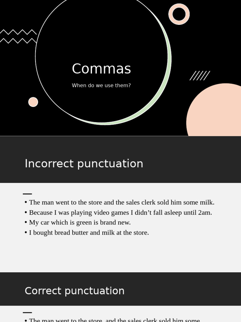 Commas (Clauses) | PDF | Sentence (Linguistics) | Grammar