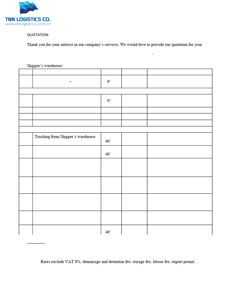 Quotation Mr. Aslam - Fresh Young Coconut - HCM To Jebel Ali | PDF | Cargo | Logistics