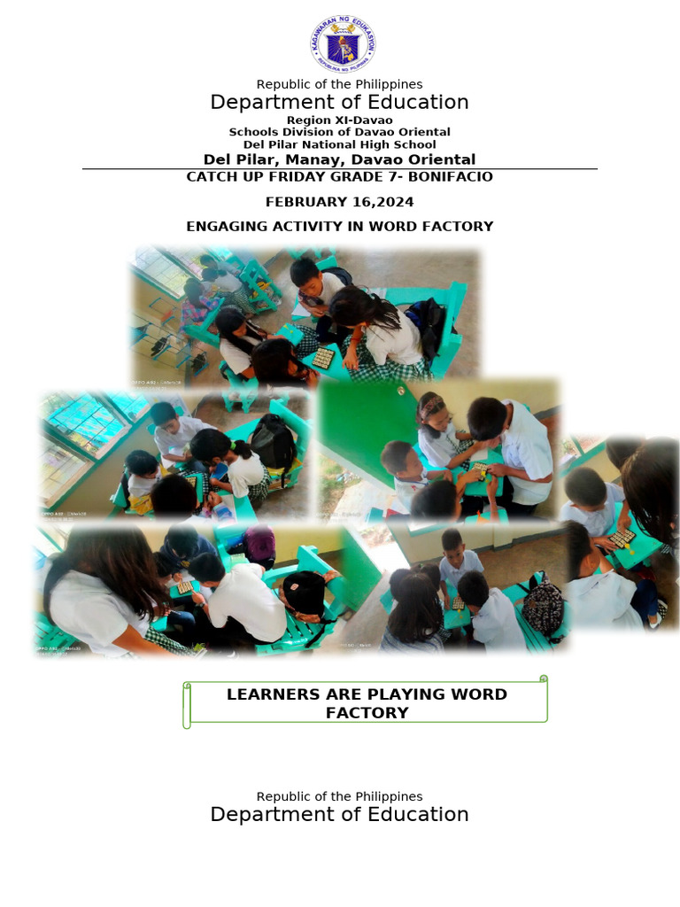 Engaging Activities for Grade 7-8 | PDF | Philippines