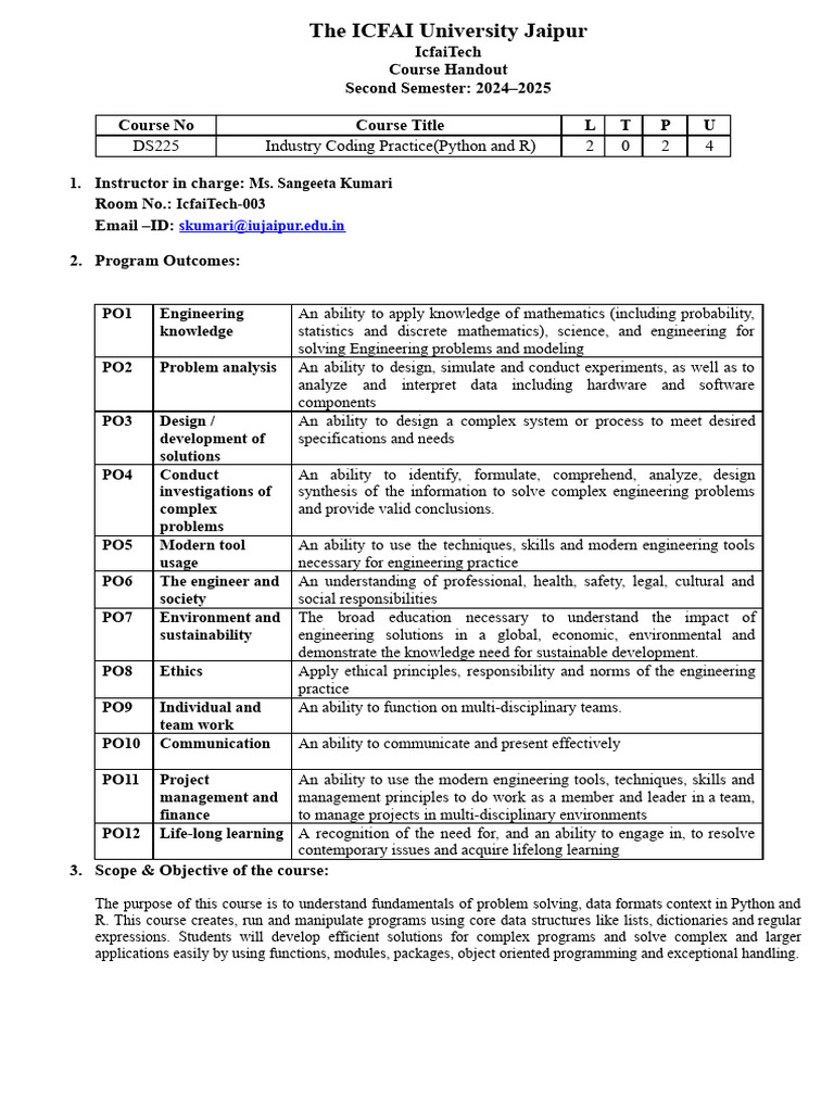 DS225_Industry Coding Practice(Python and R)_Sangeeta.docx | PDF | Class (Computer Programming ...