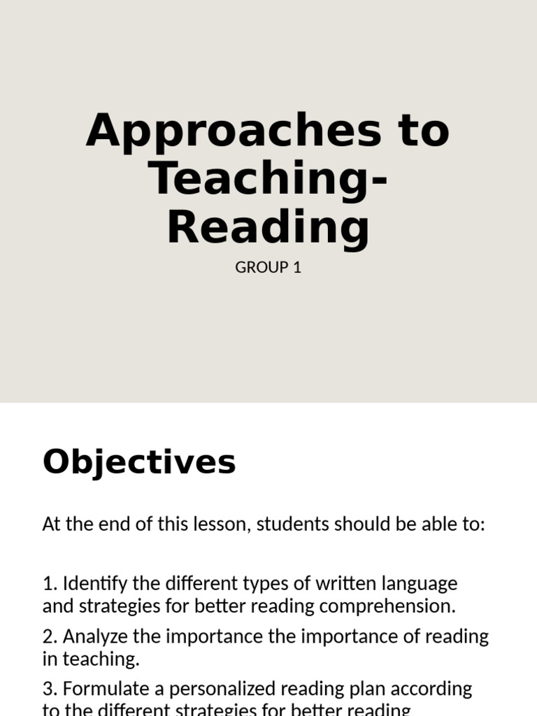 Effective Reading Teaching Strategies | PDF