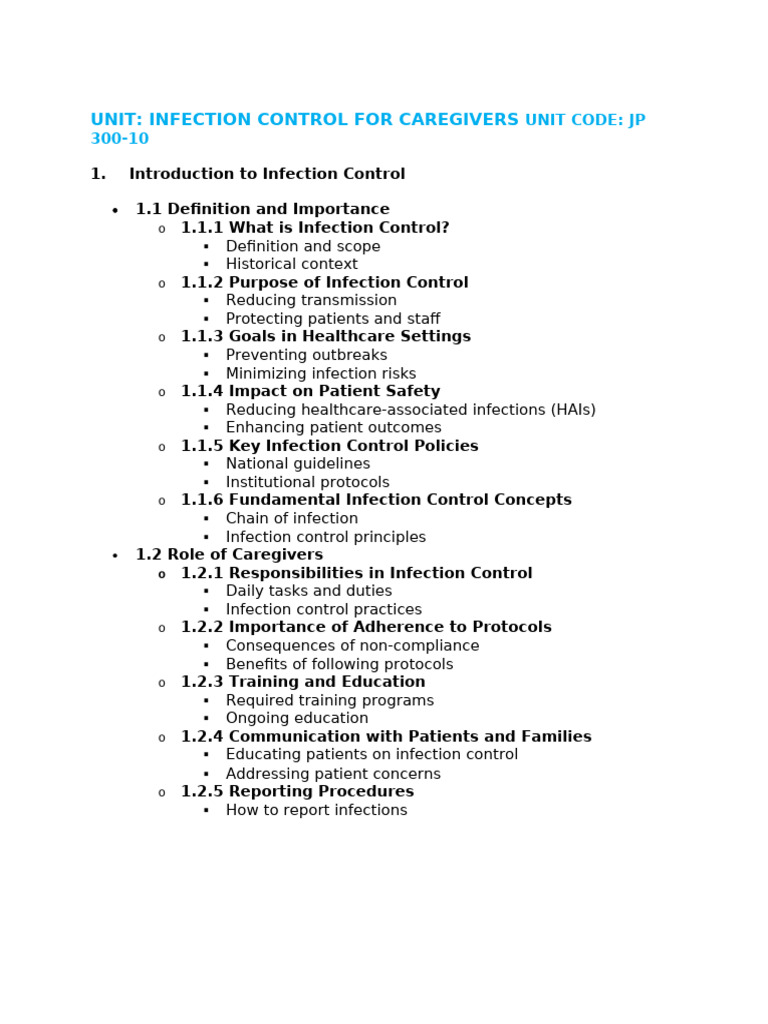 Infection Control Guidelines for Caregivers | PDF | Personal Protective ...