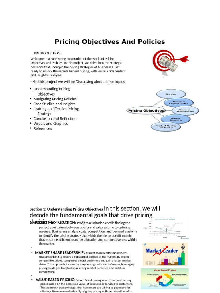 Pricing Objectives and Strategies Explained | PDF | Pricing | Profit ...