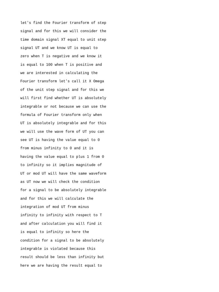 (English (Auto-Generated) ) Fourier Transform of Basic Signals (Unit ...
