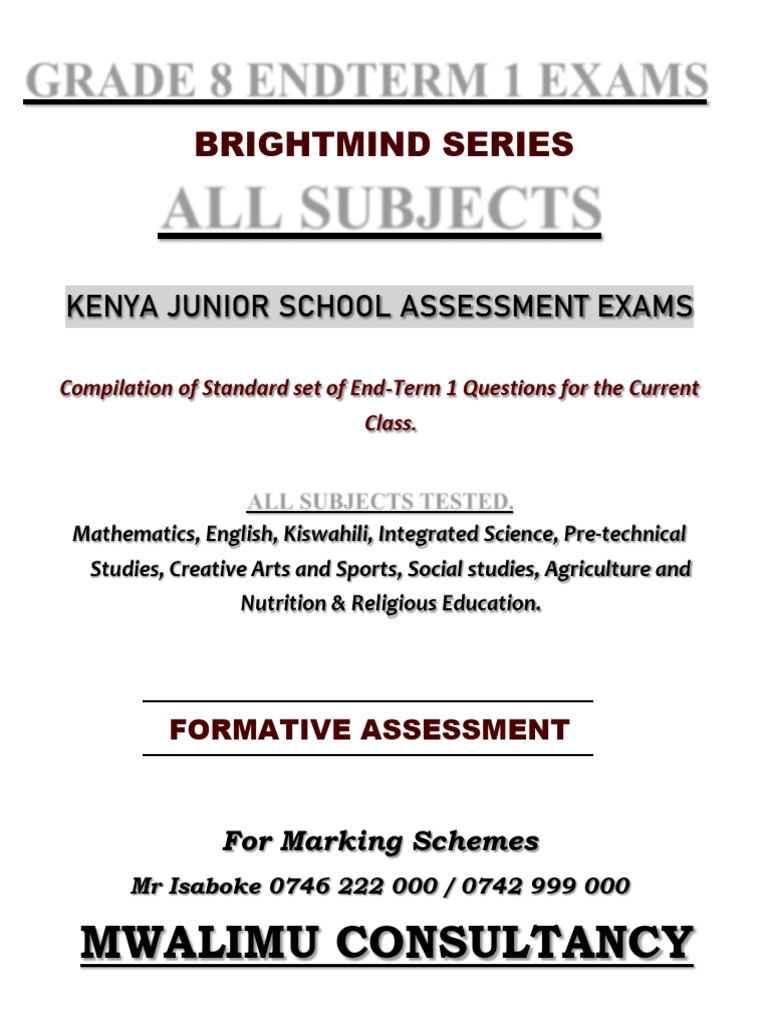 Grade 8 Endterm 1 Exam Questions | PDF | Educational Assessment ...