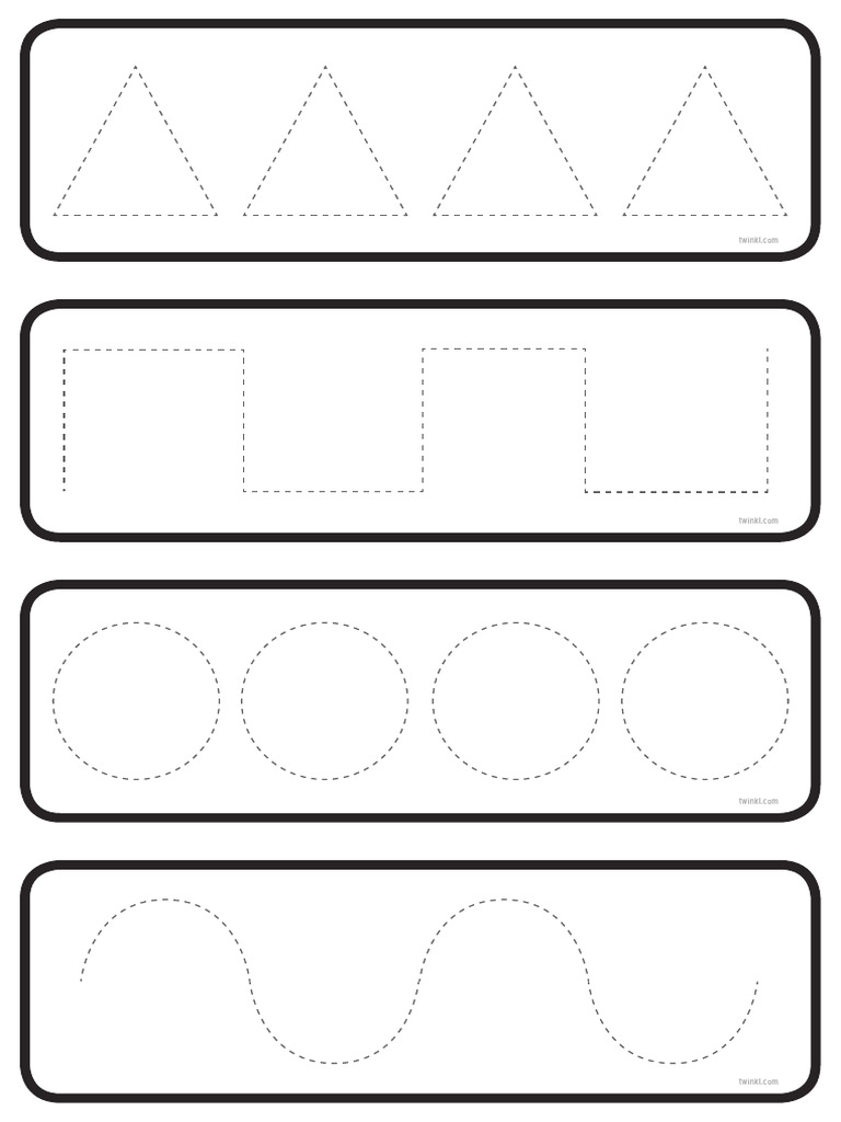Prewriting Worksheets - Tracing | PDF
