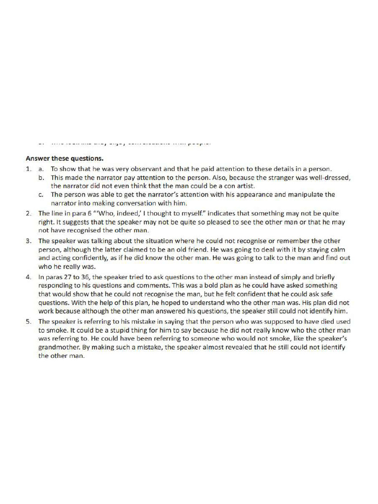 My Unknown Friend - NOTES | PDF