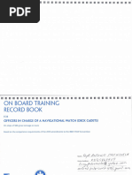 On Board Training Record Book For Deck Cadets PDF | PDF | Business