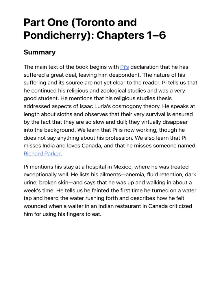 Chapters 1–6 Summary & Analysis | PDF