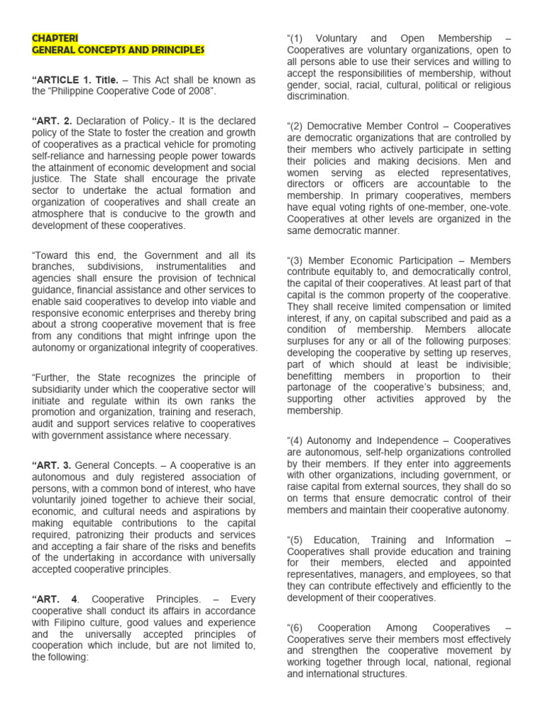 Cooperatives | PDF | Cooperative | Board Of Directors