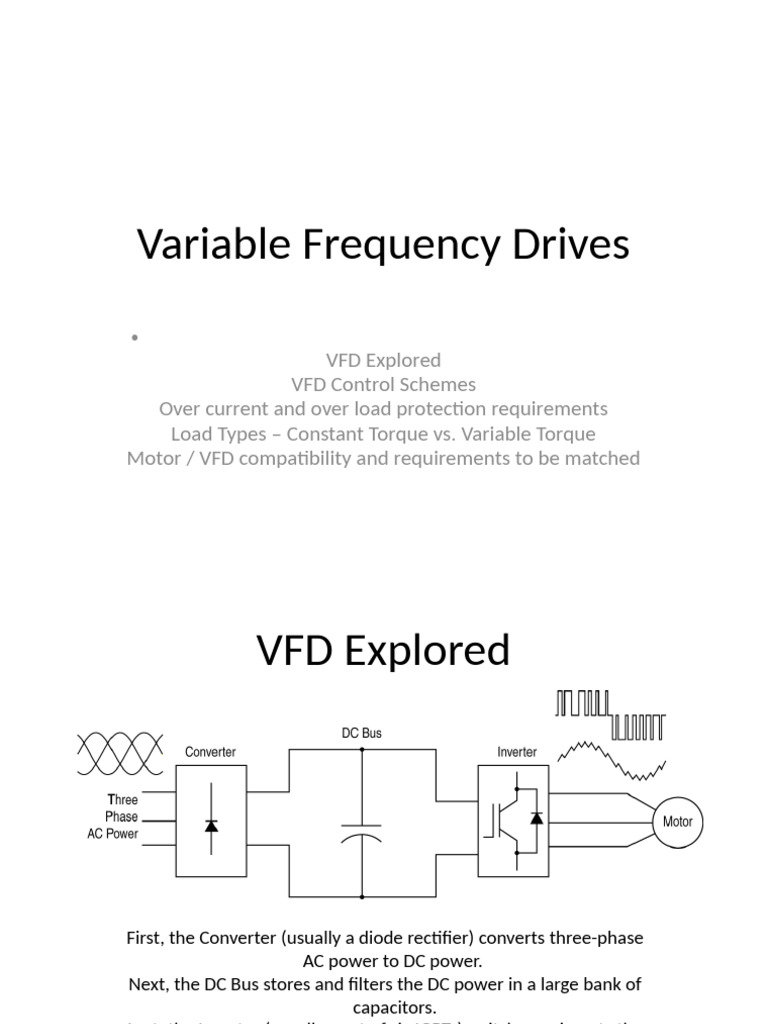Understanding Variable Frequency Drives | PDF | Electrical Components ...