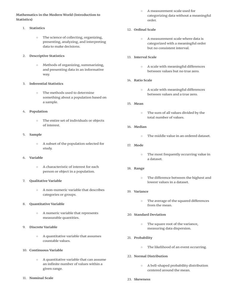 MMW FINAL | PDF | Statistics | Probability Distribution