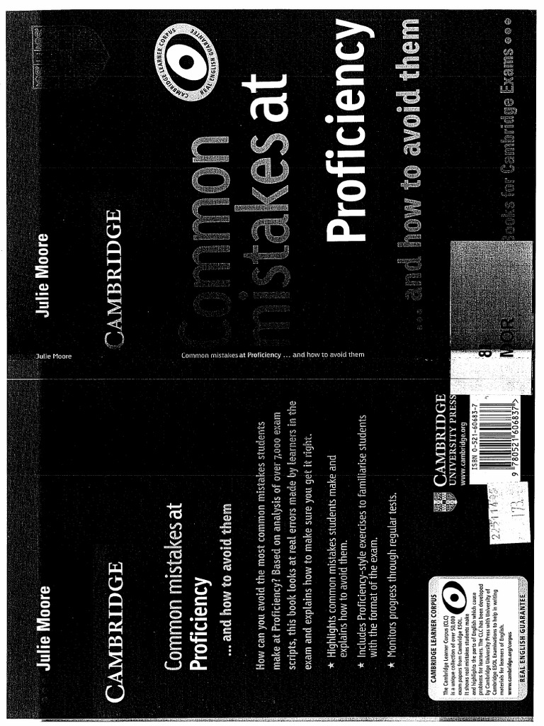 Cambridge University - Julie Moore - Common Mistakes at CAE - C2, Proficiency (EnglishOnlineClub ...