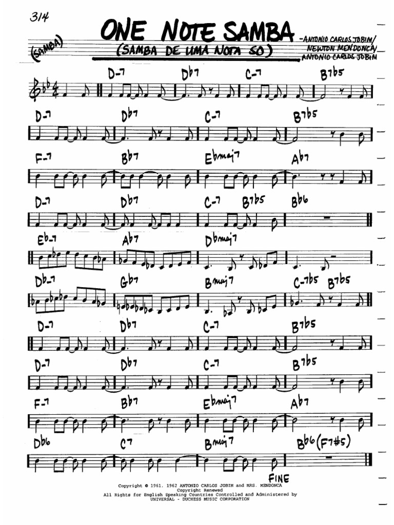 One Note Samba | PDF