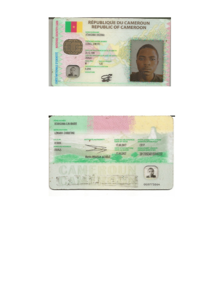 ATANGANA EDZISNA Lionel Dimitri - CNI-1 | PDF