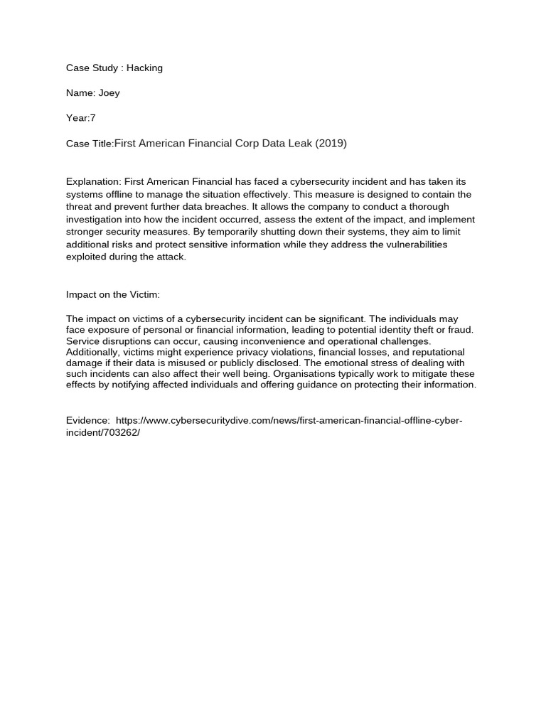 Cyber Crime Case Note Studies | PDF